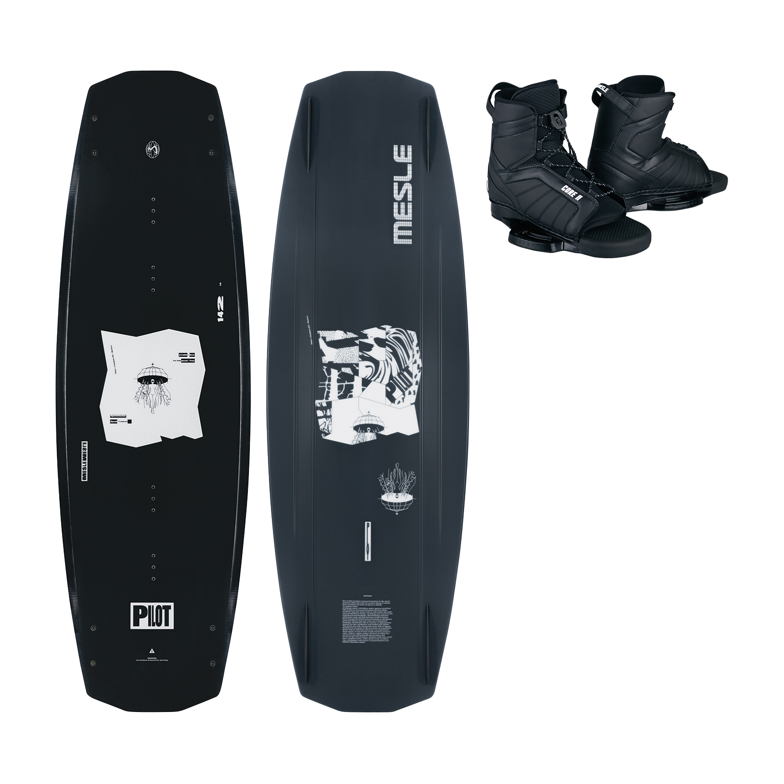 Wakeboard Set Pilot with Core Bindings | Mesle® Official Shop